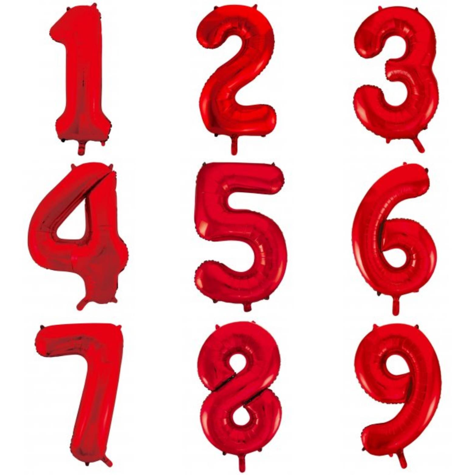 Red Numbers – UpUpNAwayBalloons